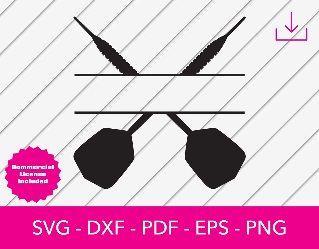Darts Svg, Dart Game Svg, Dart Logo Svg, Dart Svg, Monogram Split Frame ...