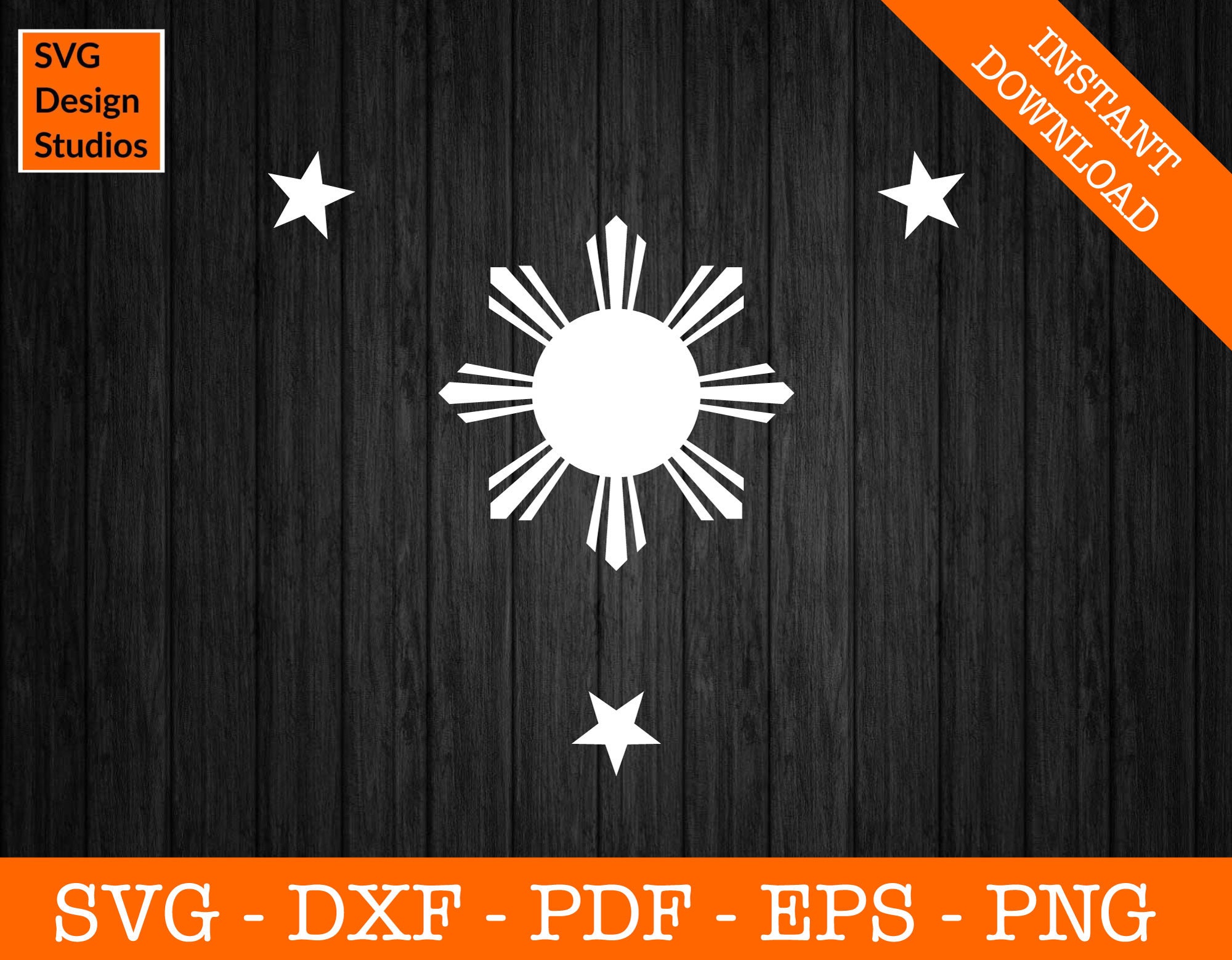 Philippines Flag Sun and Stars Svg, Philippine Flag Svg Cut File - PNG ...