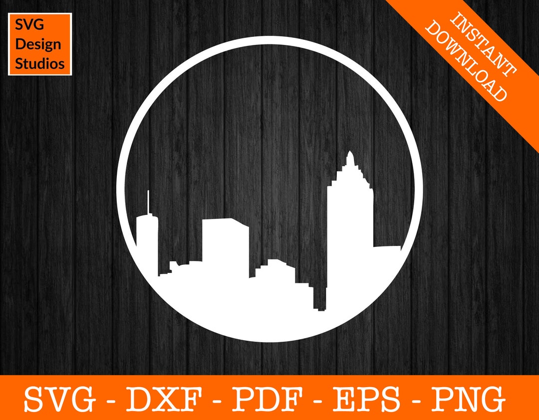 Atlanta Svg, Atlanta, Georgia Skyline Cityscape Silhouette SVG Cut File ...