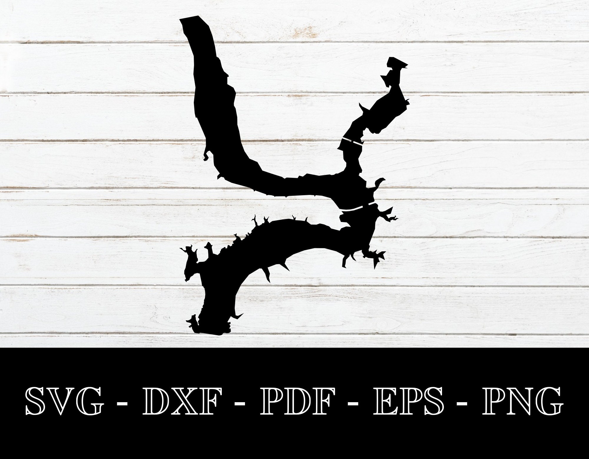 Kaw Lake Oklahoma Map Shape SVG Cut File PNG DXF Cricut | Etsy