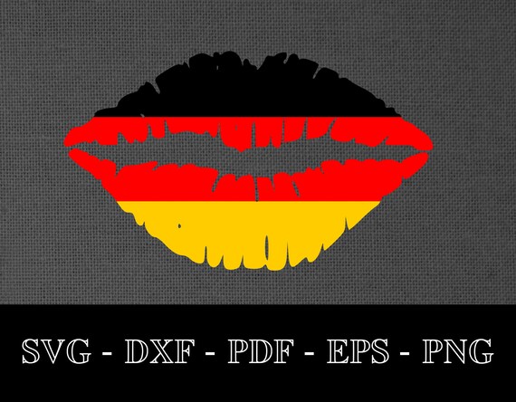 German Lips svg German Flag Lips svg Germany Svg German | Etsy