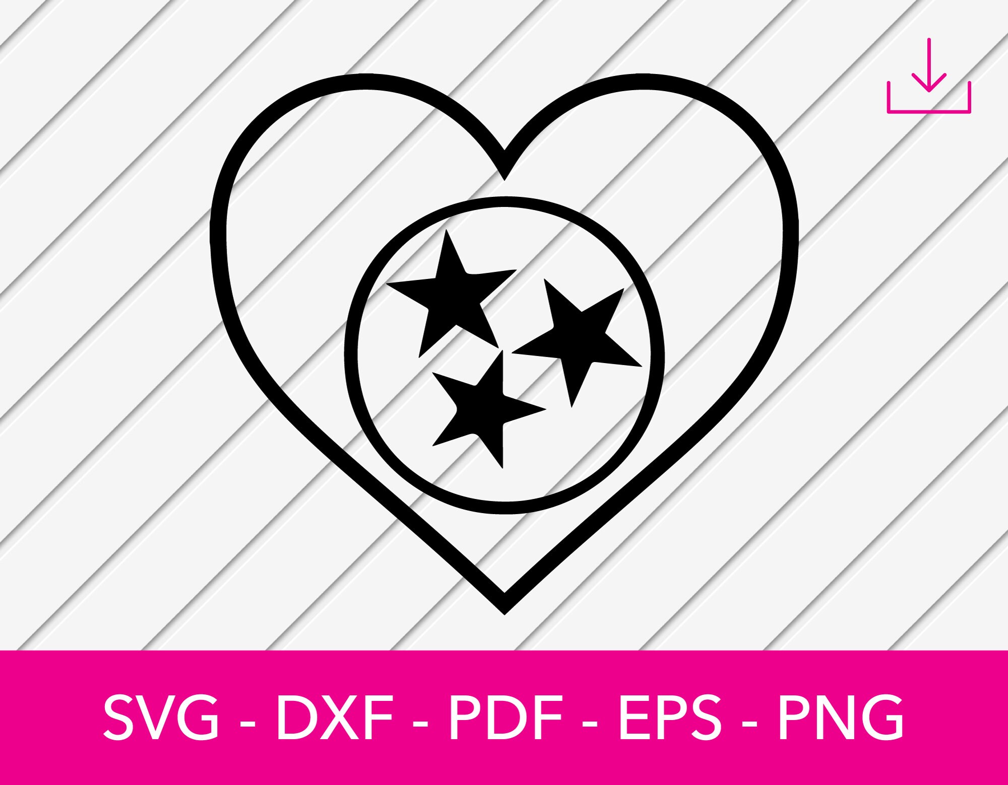 Tennessee Svg Tennessee Tristar Svg Tennessee Flag Svg TN | Etsy