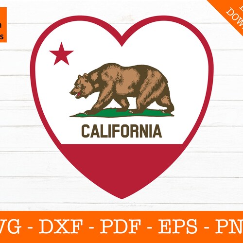 California SVG Cut File Printable PDF PNG California - Etsy