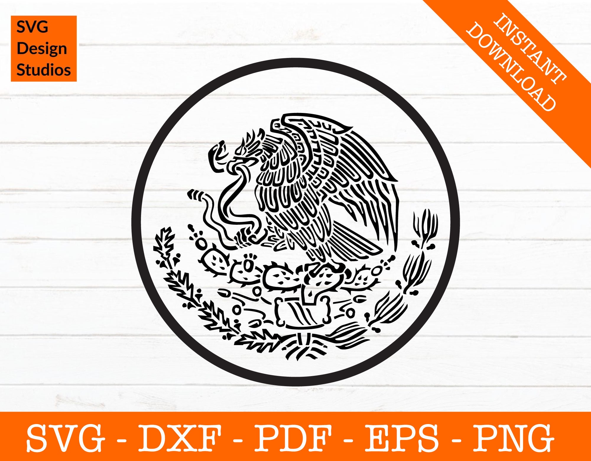 Mexican Eagle Svg Mexico Svg Mexico Coat of Arms Mexico | Etsy