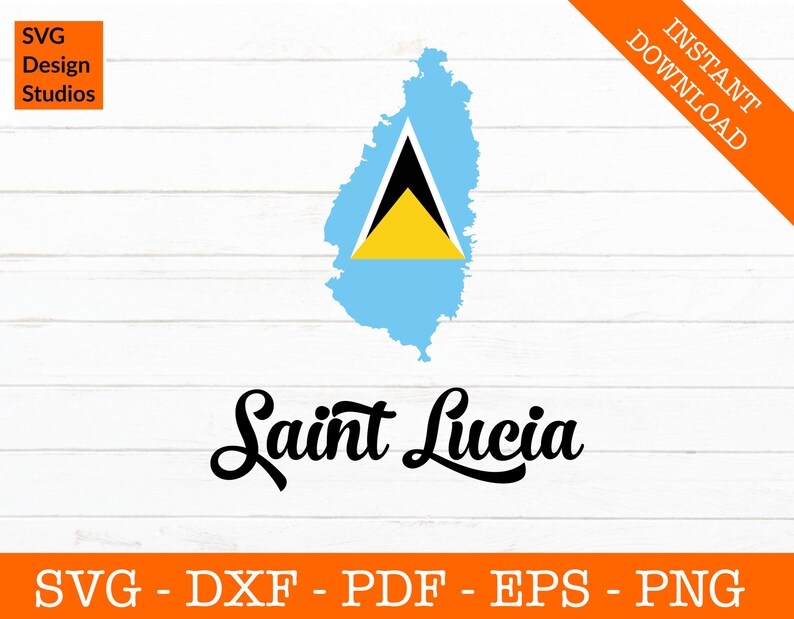 Saint Lucia Svg, St Lucia Svg, St Lucia Flag Island Svg, Script Svg ...