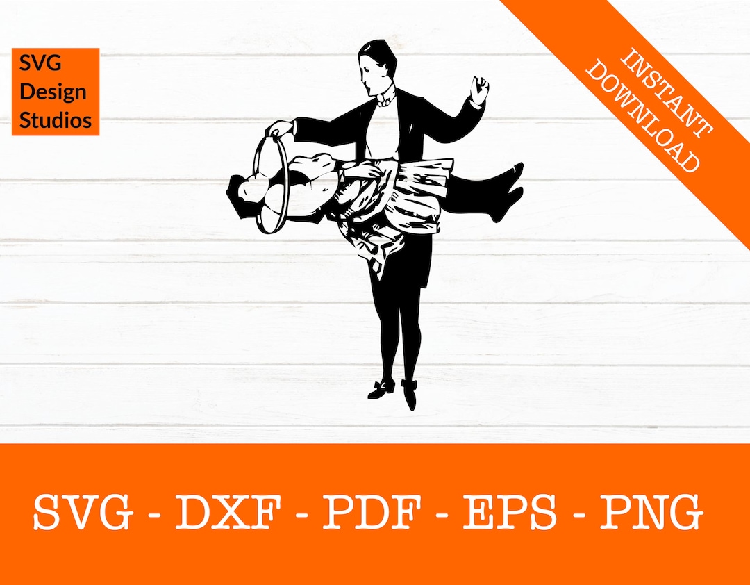 Magician Svg, Magic Show Trick Svg, Silhouette Shadow SVG Cut File ...