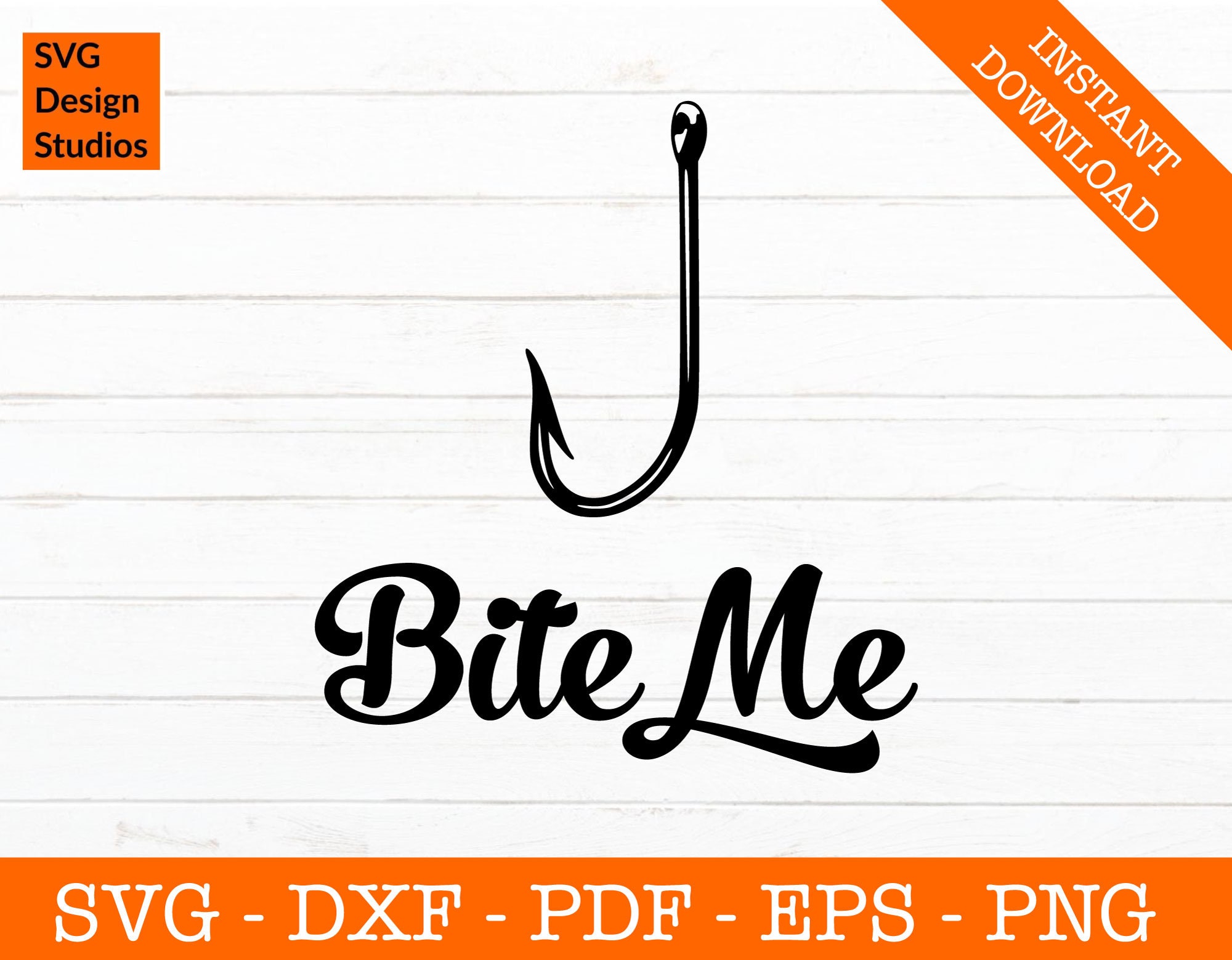 Bite Me Svg Fish Hook Svg Fishing Svg Angling Svg Fish | Etsy