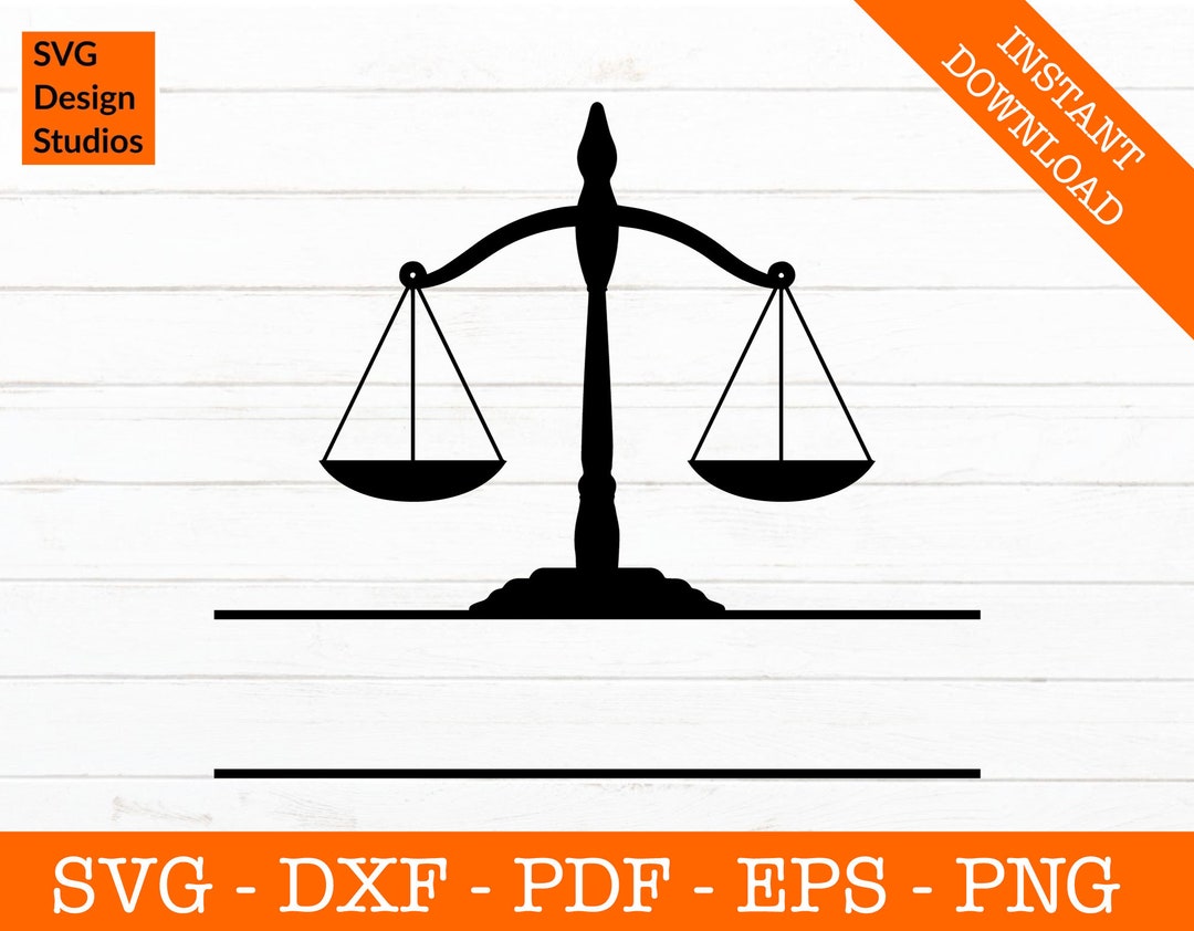 Justice Scales Split Frame Svg, Legal Svg, Lawyer Svg, Court Cut File ...
