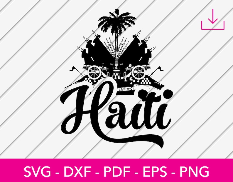 Haiti Crest Svg, Seal, Badge, Coat of Arms, Haiti Flag Clipart SVG ...