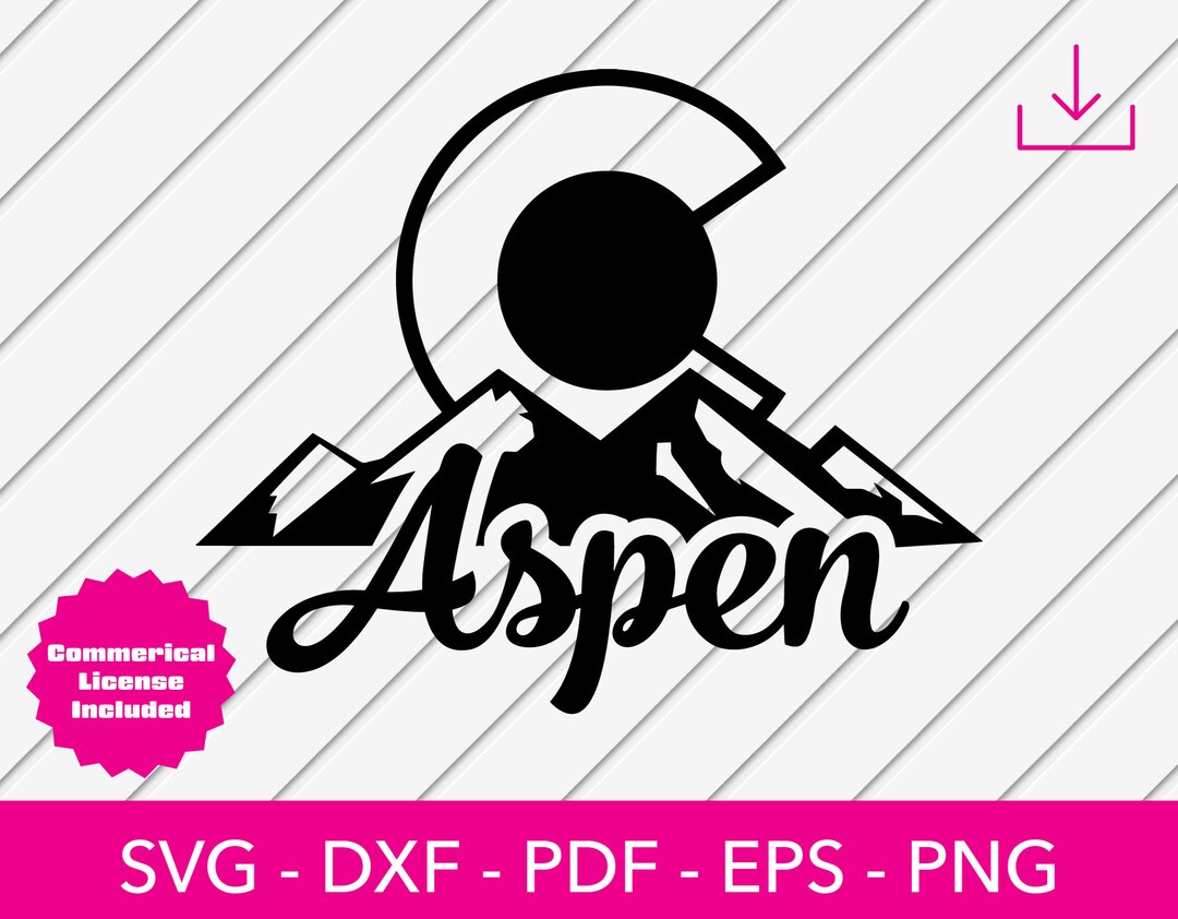 Aspen Svg, Colorado Svg, Rocky Mountains, Colorado State Flag Svg ...