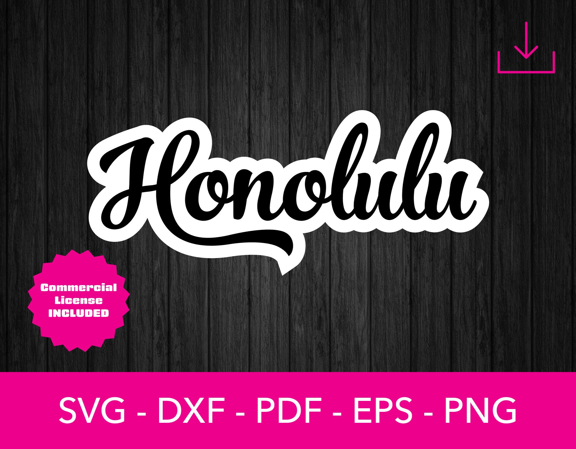 Retro Honolulu Svg, Honolulu State Svg, University, College, Clipart ...