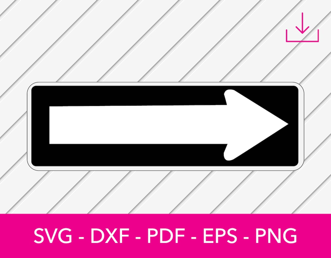 Blank One Way Road Sign Svg Silhouette SVG Cut File - PNG - DXF ...