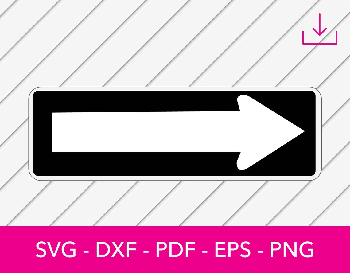 Blank One Way Road Sign Svg Silhouette SVG Cut File - PNG - DXF ...