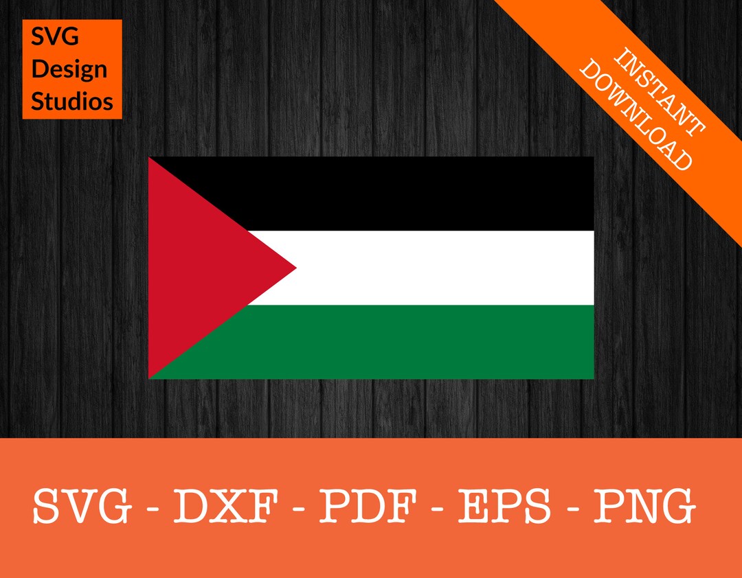 Palestine Palestinian National Flag Clipart SVG - Cut File - Png - Dxf ...