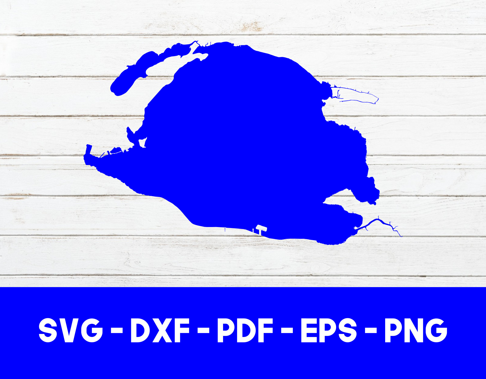 Lake Monroe Florida Map Shape SVG Cut File PNG DXF - Etsy