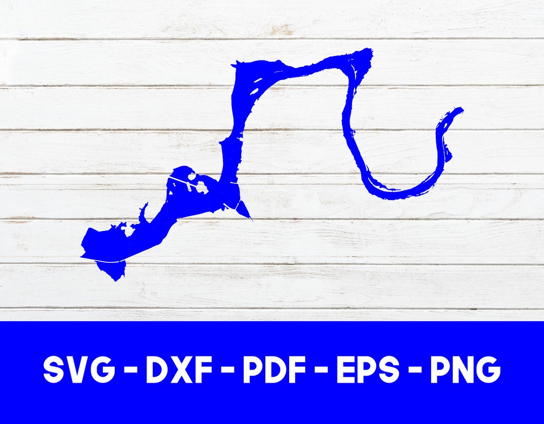 Nickajack Lake, Tennessee Map Shape SVG Cut File - PNG - DXF - Cricut ...