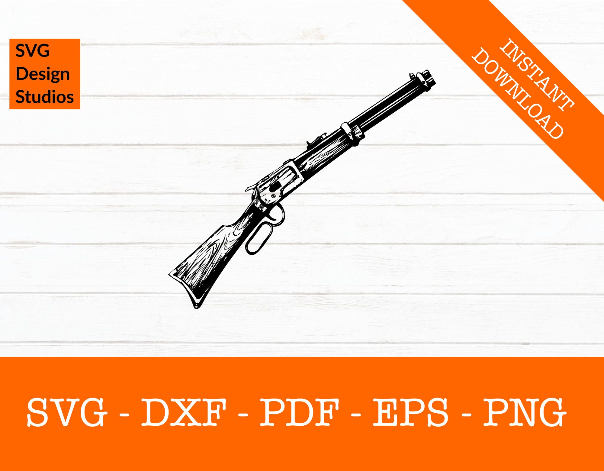 Vintage Cowboy Gun Rifle Wild West Silhouette Shadow SVG Cut File - PNG ...