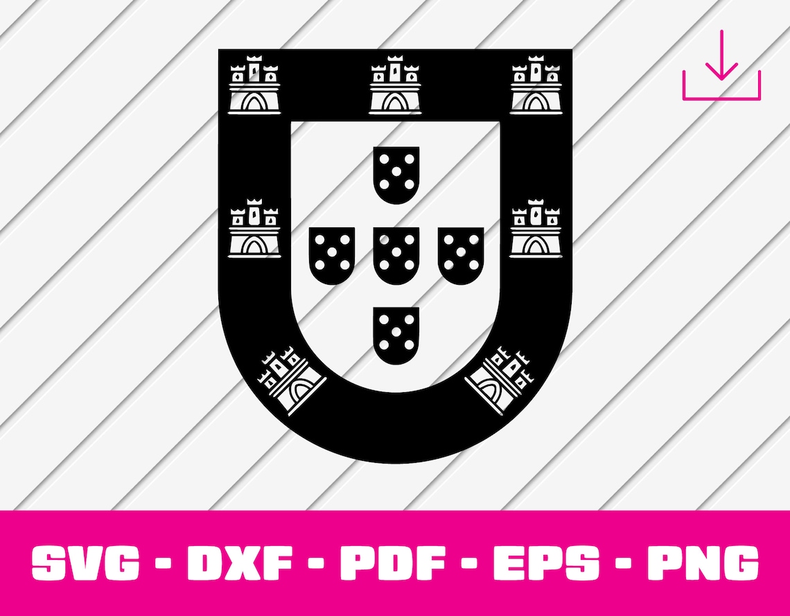 Portugal Shield Crest Svg, Seal, Badge, Coat of Arms, Portugal Flag ...