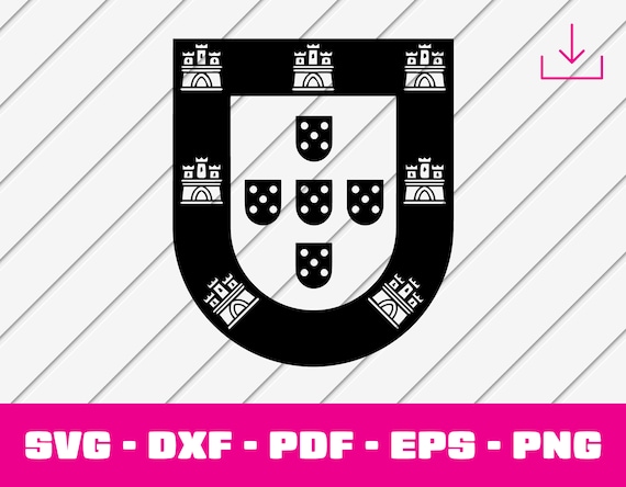Portugal Shield Crest Svg Seal Badge Coat of Arms Portugal | Etsy