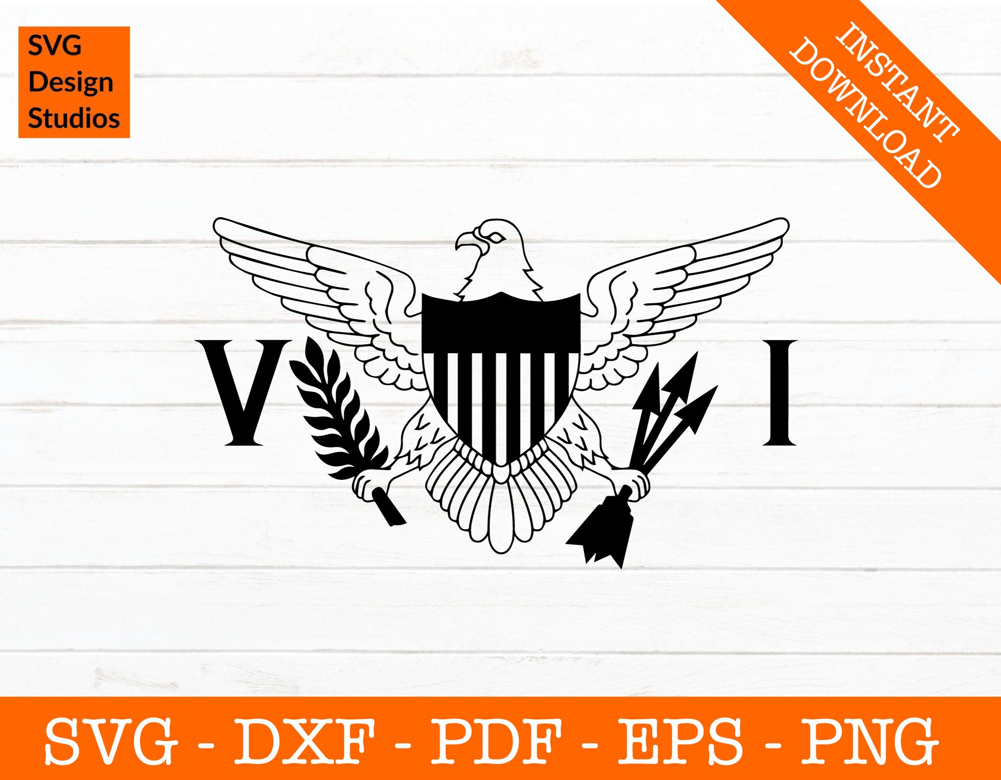 United States Virgin Islands Flag USVI Svg Clipart SVG Cut - Etsy