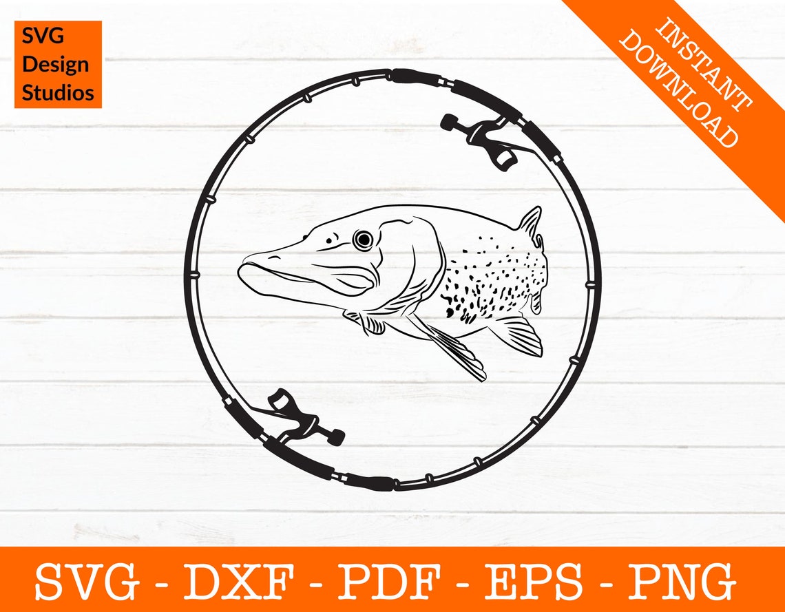 Pike Fishing SVG, Northern Pike Svg, Pike Svg, Fish Svg, File - PNG ...