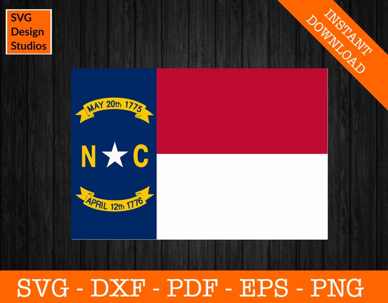 North Carolina Svg North Carolina State Flag Svg Clipart SVG - Etsy