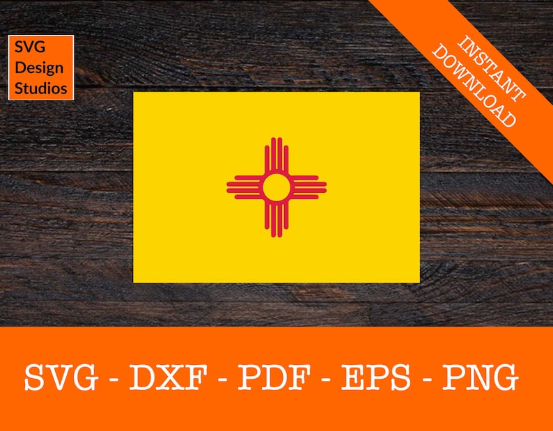 New Mexico Flag Svg, New Mexico State Flag Svg, Zia Svg, PNG - DXF ...