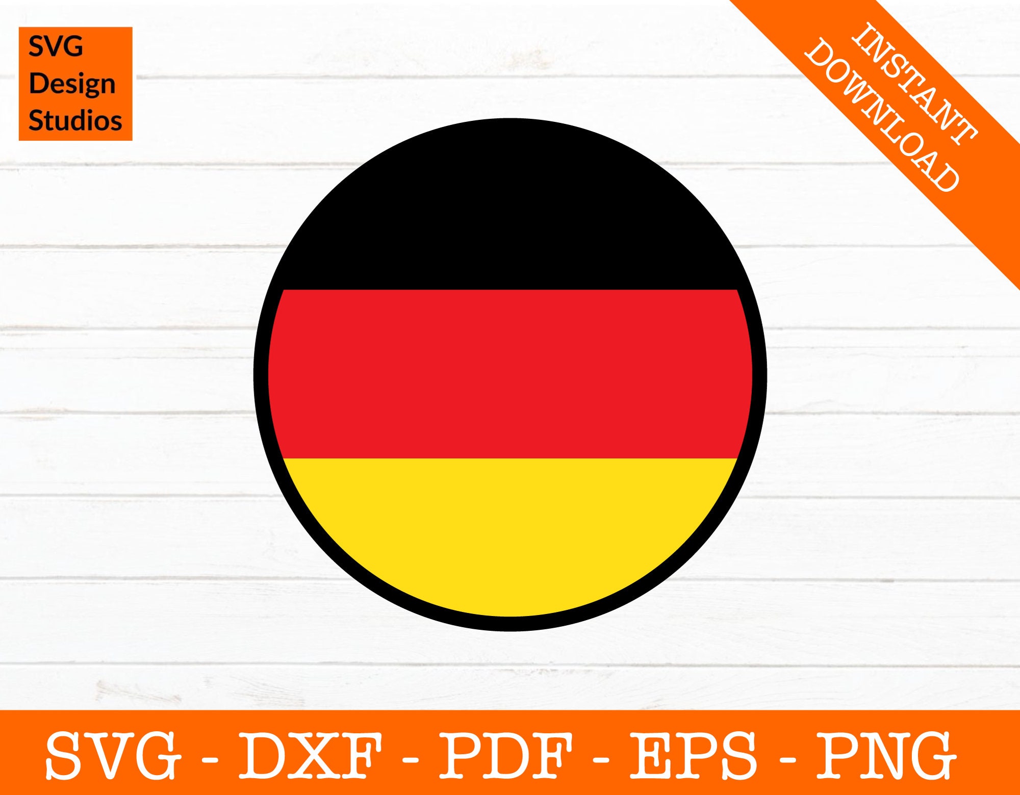Germany Svg Round German National Flag Clipart Svg Cut File - Etsy