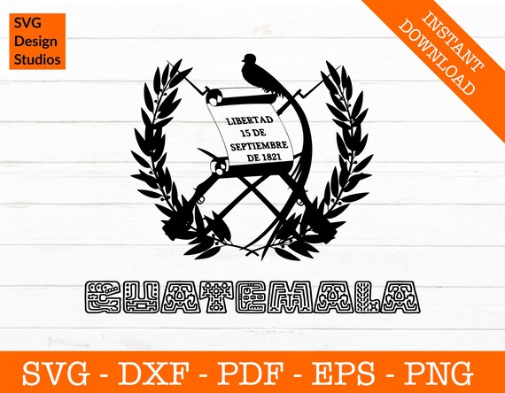Guatemala Crest Svg Seal Guatemala Flag and Hieroglyphs Cut | Etsy