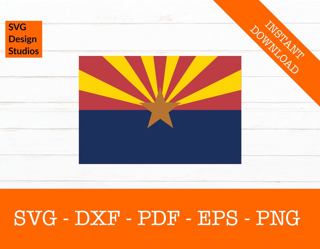 Arizona Flag Svg, Arizona State Flag Svg- PNG - DXF - Cricut - Clipart ...