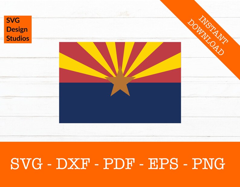 Arizona Flag Svg Arizona State Flag Svg PNG DXF Cricut - Etsy