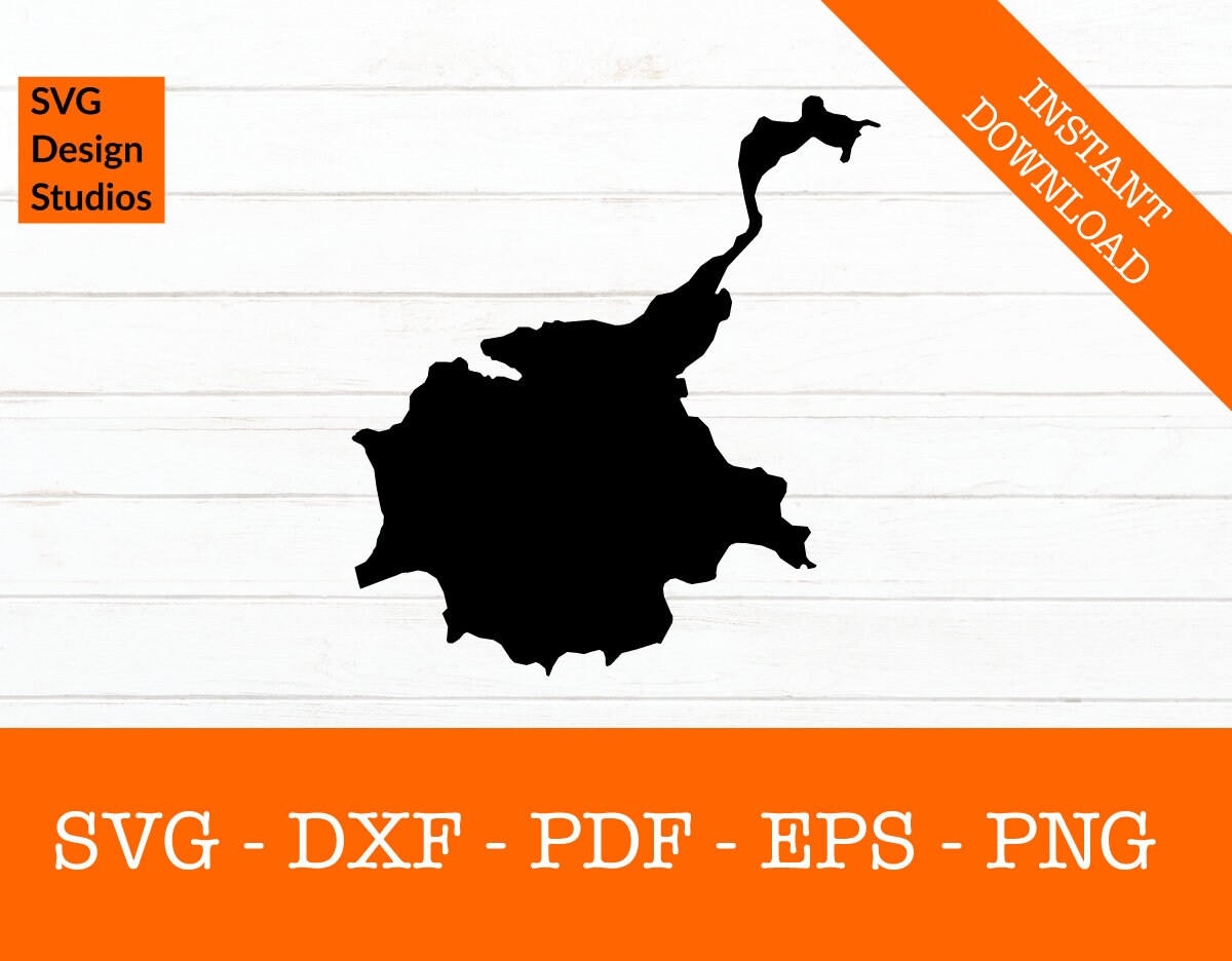 Timothy Lake Oregon Map Shape SVG Cut File PNG DXF | Etsy