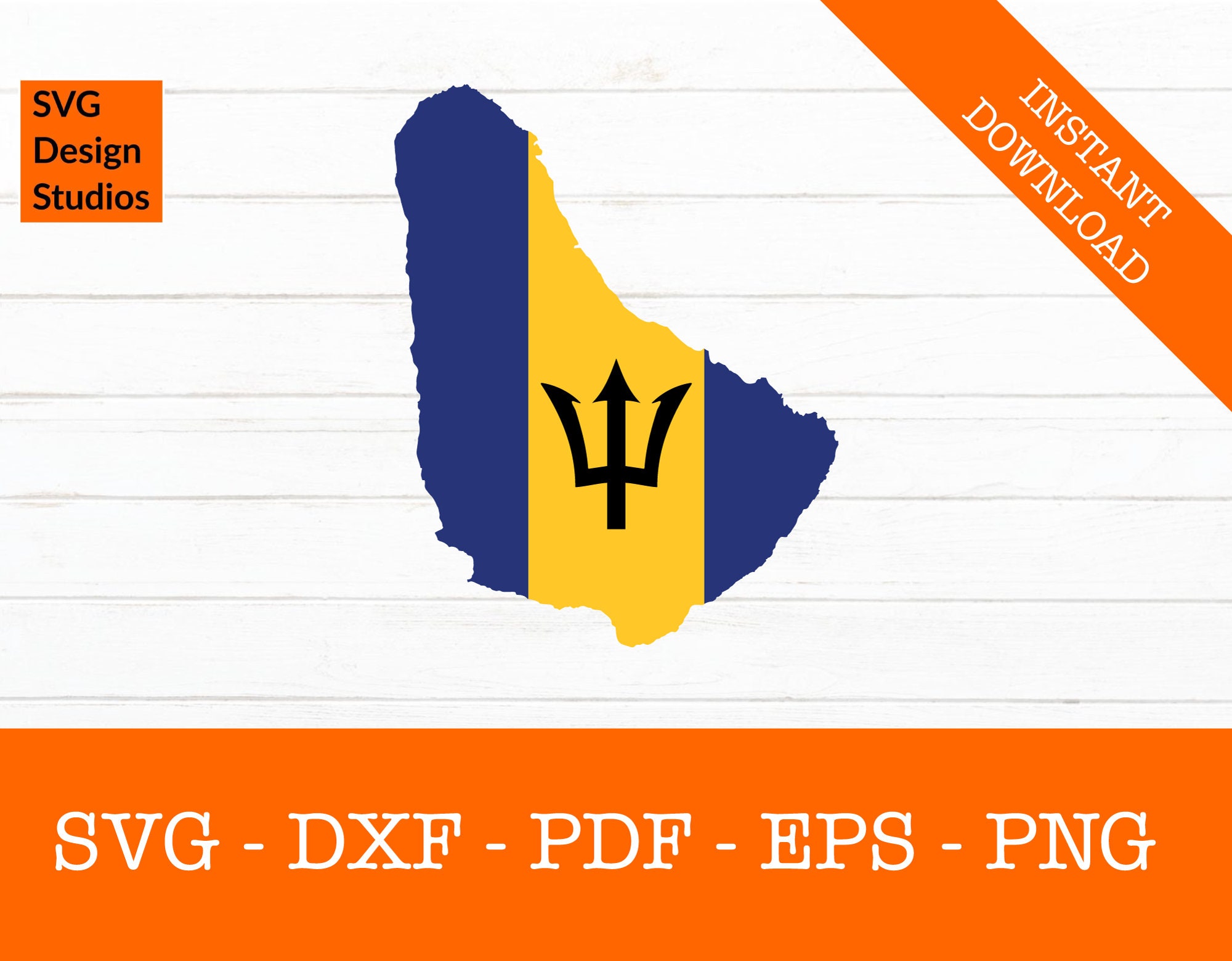 Barbados Flag SVG, Barbados Island Map Flag Outline Cut File - PNG ...