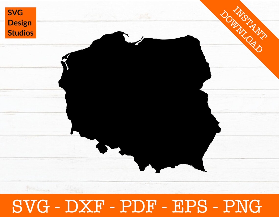 Poland Svg Poland Map Svg Polish Map Svg Cut File Png - Etsy