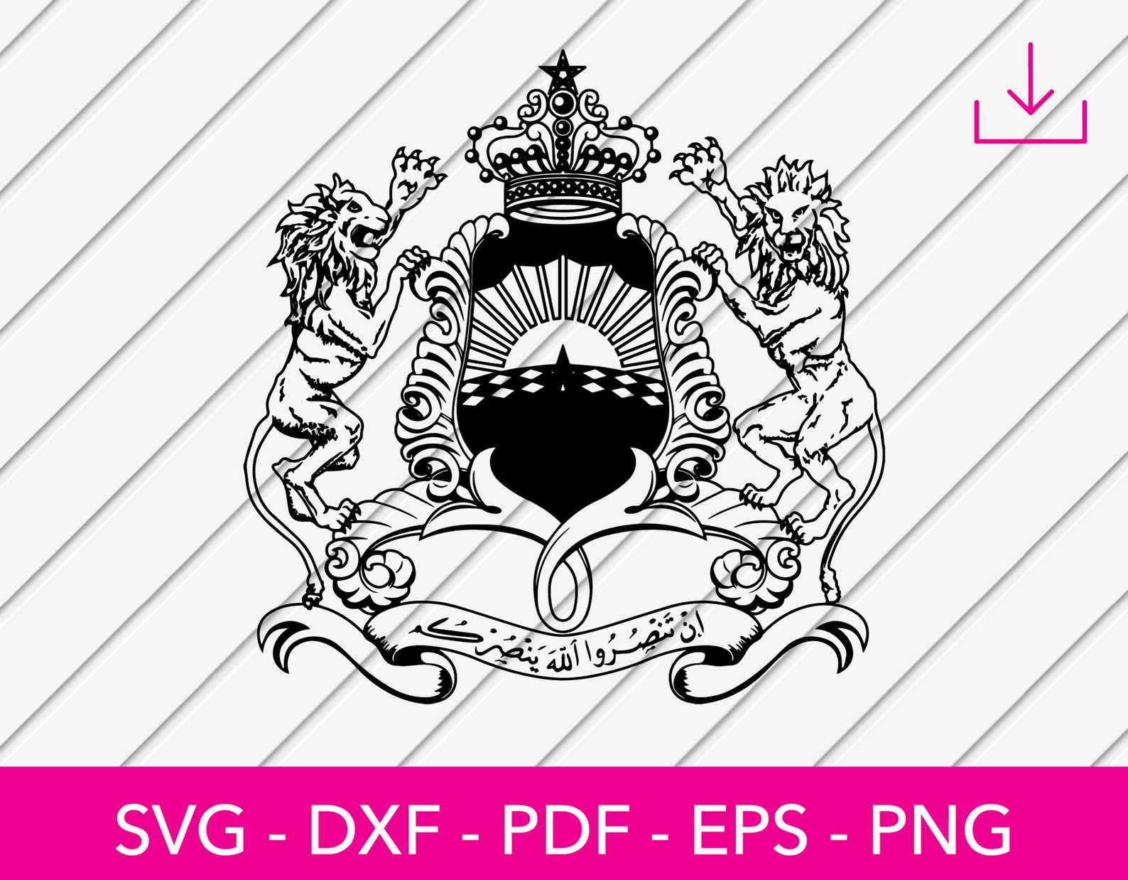 Morocco Svg, Morocco Svg Design, Moroccan Flag Png Cut File - PNG - DXF ...