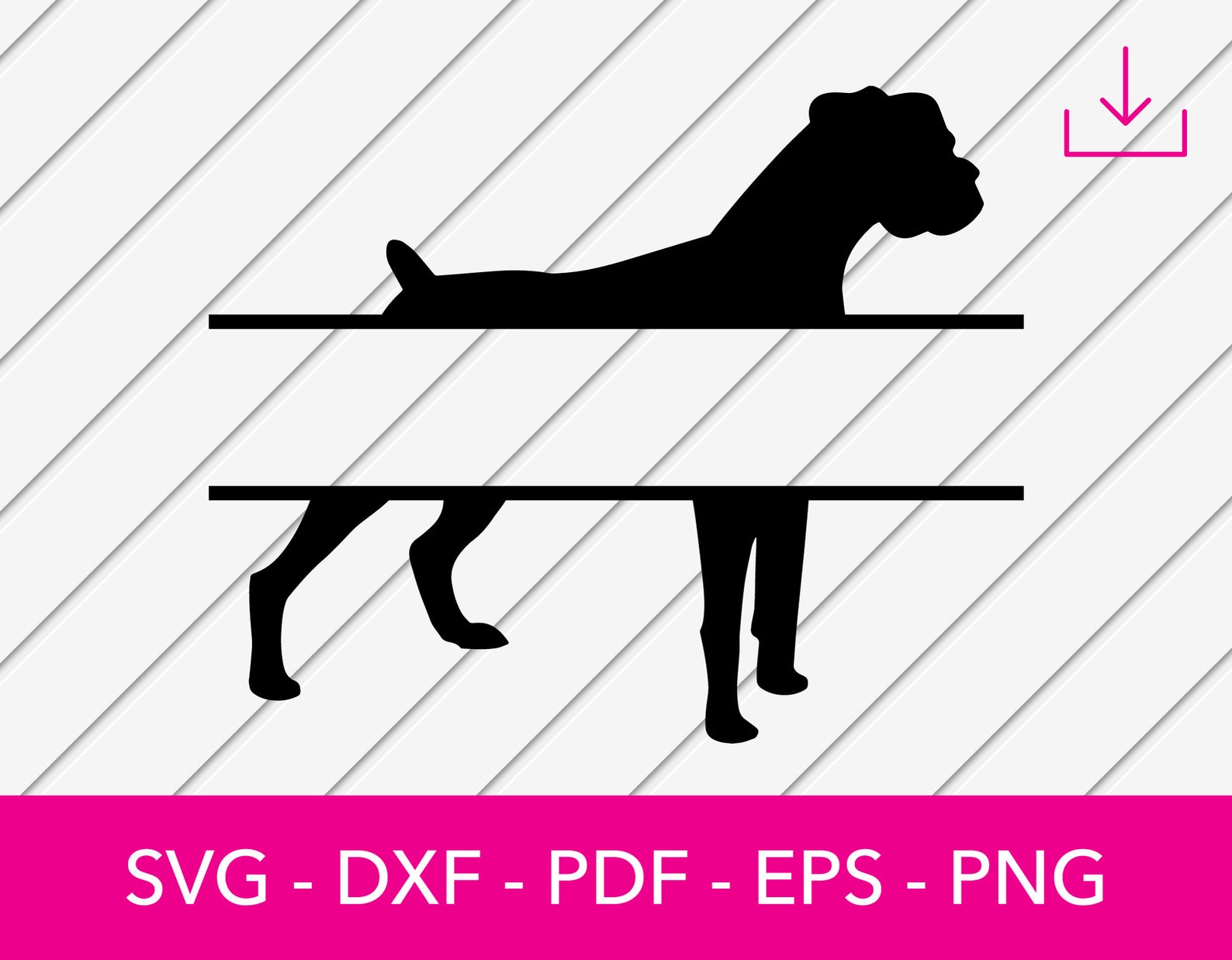 Boxer Split Frame Svg, Boxer Love Svg, Pit Bull Svg, Dog Heart Svg ...
