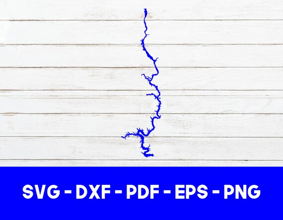 Lake Oahe North and South Dakota Map Shape SVG Cut File PNG - Etsy