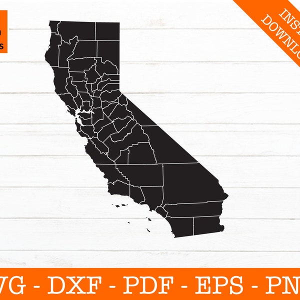 California Map - Etsy