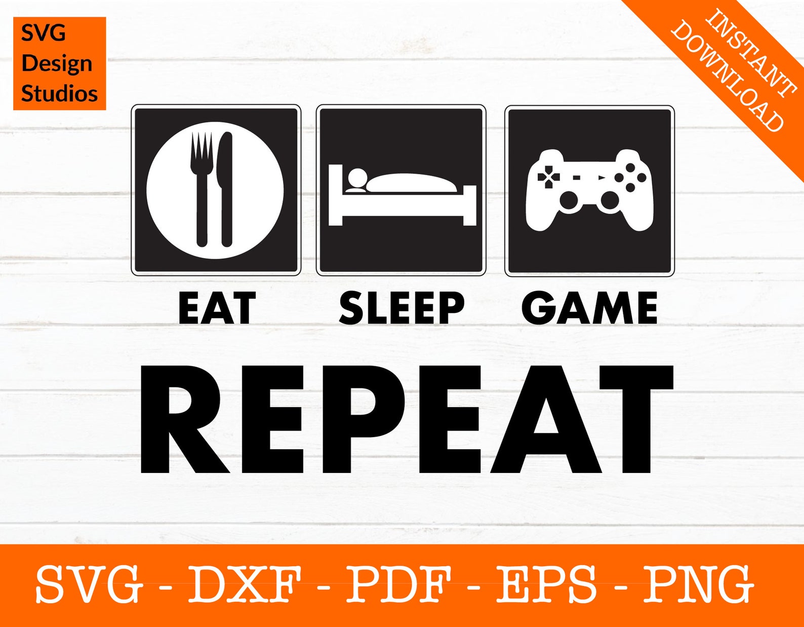 Eat Sleep Game Repeat Svg Gamer Svg Gaming Svg Video Game | Etsy