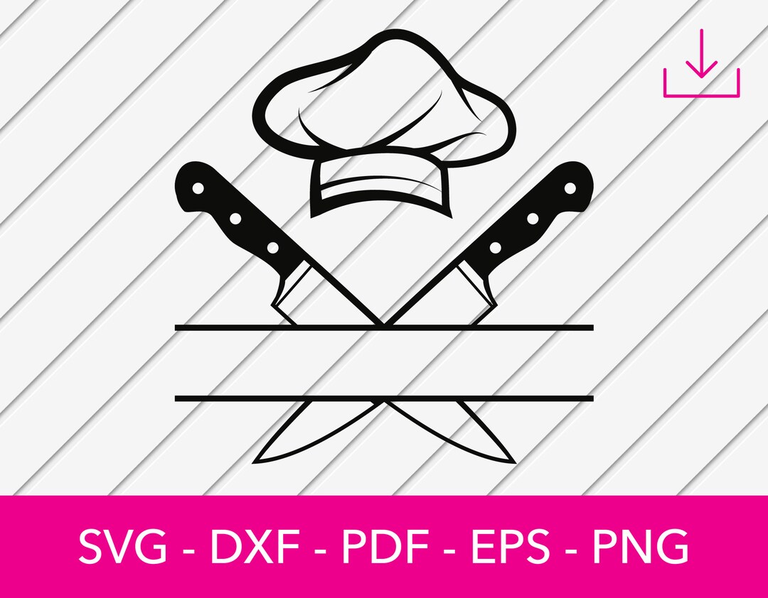 Chef Svg, Monogram Frame Svg, Cooking Svg, Kitchen Svg, Cutting Board ...