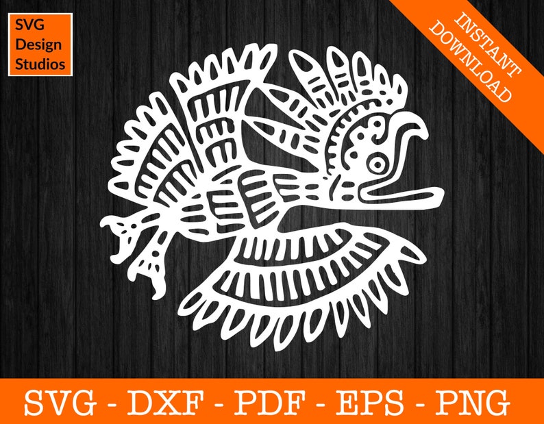 Mexican Eagle Svg Mexico Svg Aztec Tribal Eagle Mexico Flag | Etsy