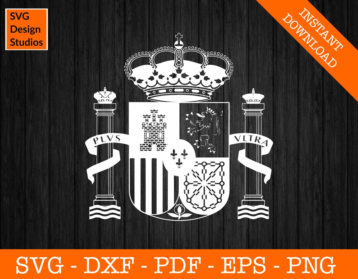 Spain Crest Svg, Seal, Badge, Coat of Arms, Spanish Flag Clipart SVG ...
