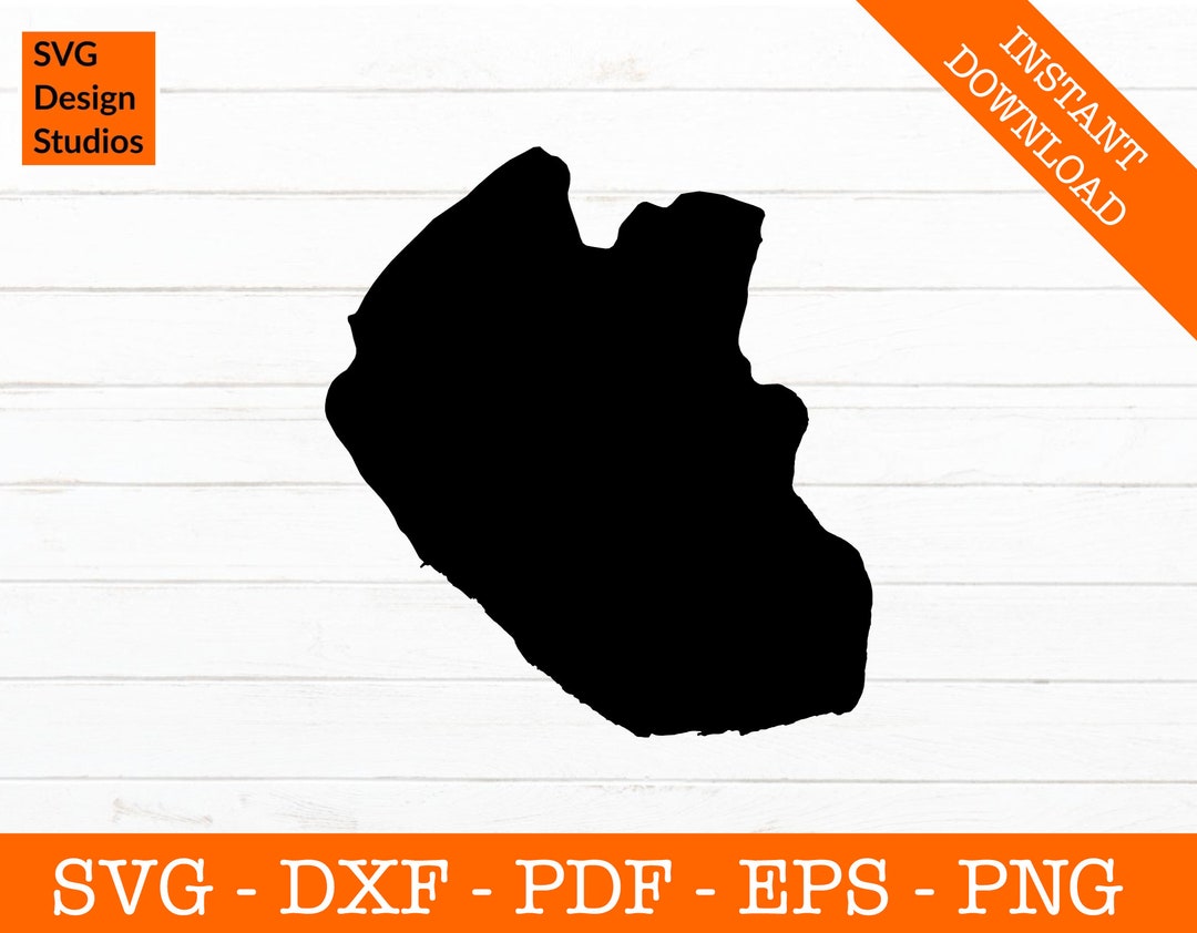 Hauser Lake, Idaho Map Shape Svg, Eps, Dxf, Png - Cricut - Vector ...
