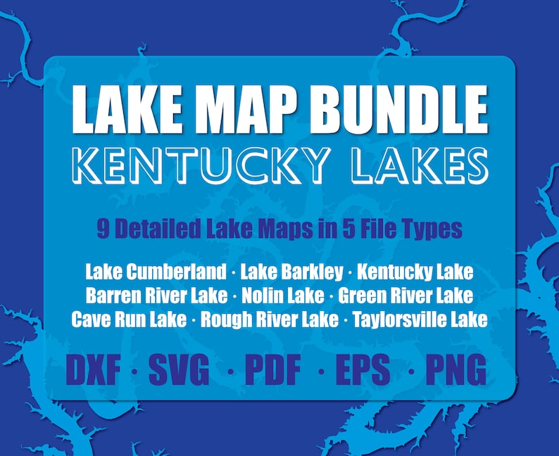 Kentucky Lakes SVG Bundle, Lake Cumberland Svg, Lake Barkley Svg, Nolin ...