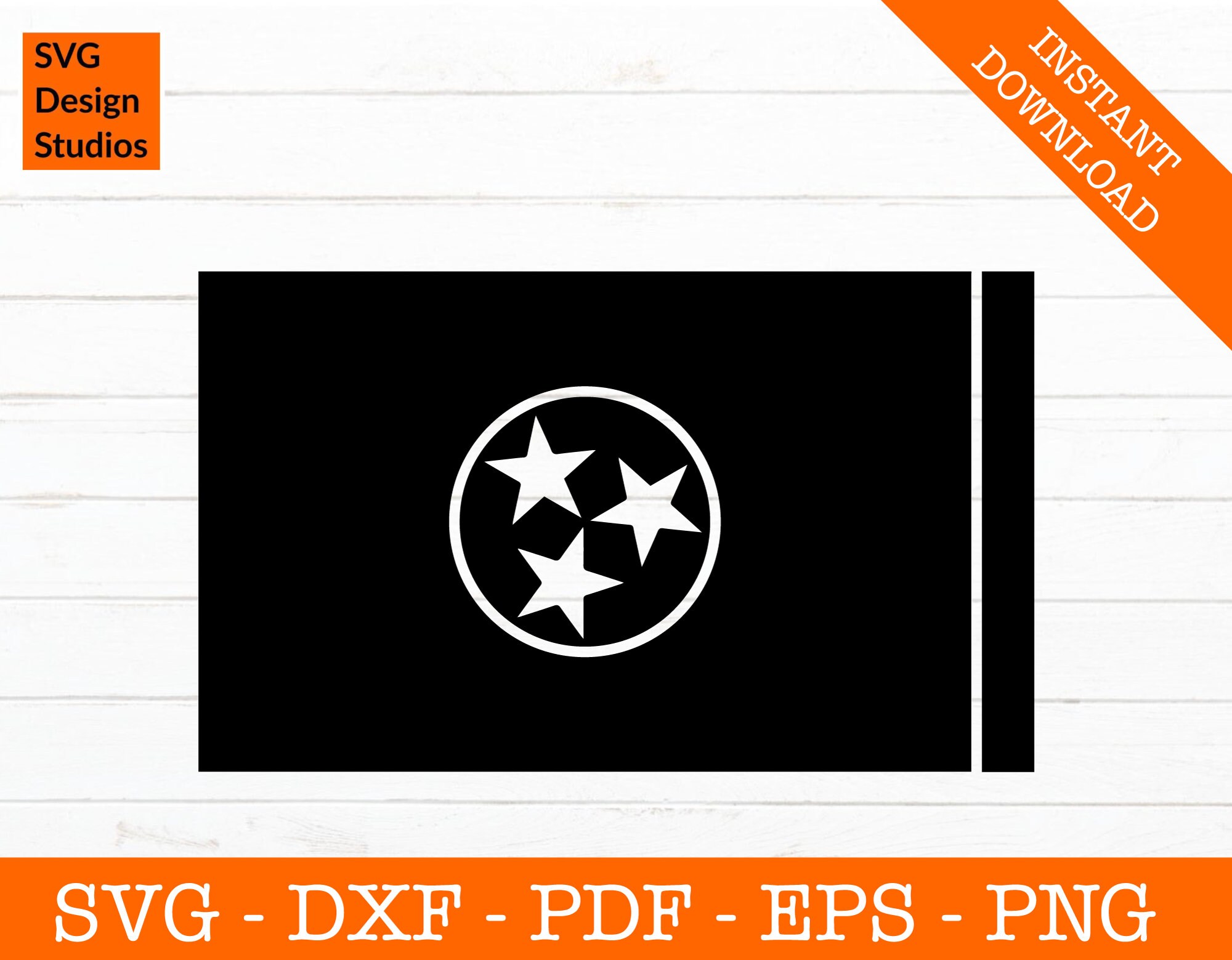 Black and White Tennessee Flag Svg Tennessee Svg Tennessee | Etsy