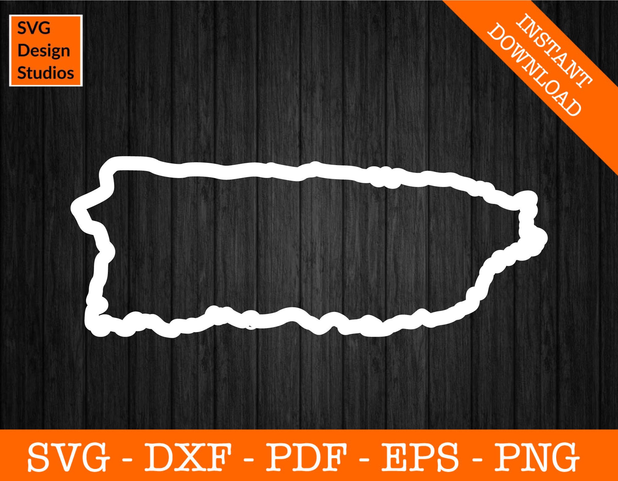 Puerto Rico Svg Puerto Rico Map Outine Shape SVG Cut File - Etsy