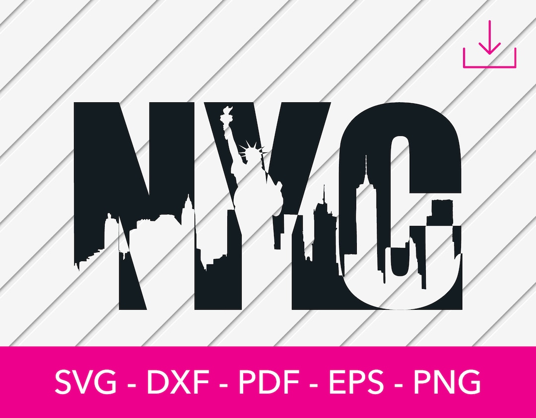 New York Svg, NYC Svg, New York City Skyline Cityscape Svg, Silhouette ...