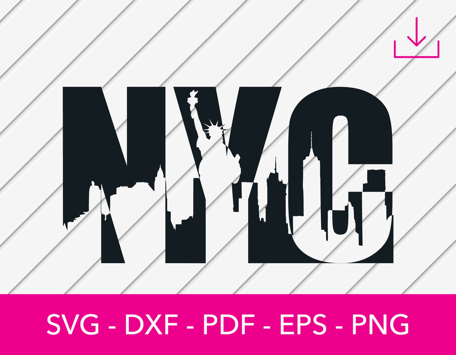 New York Svg NYC Svg New York City Skyline Cityscape Svg - Etsy