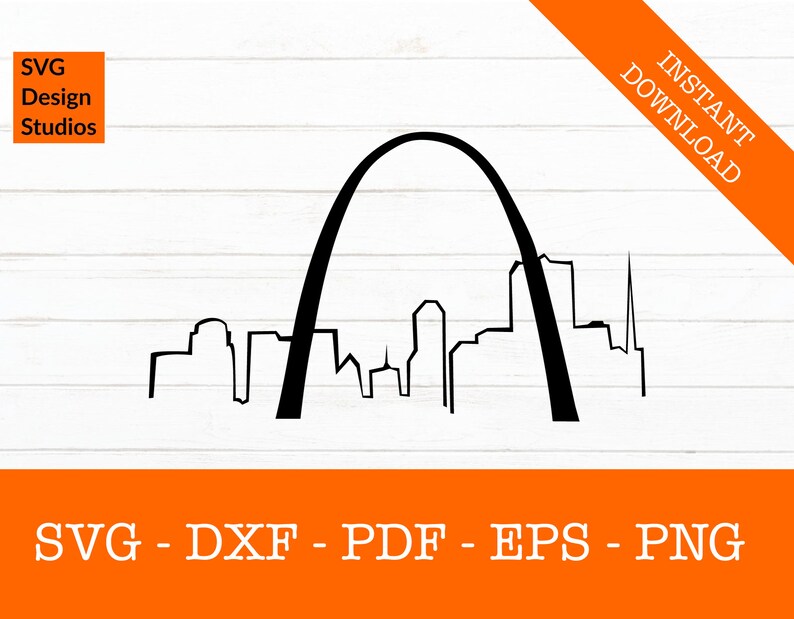 St Louis Arch Svg St Louis Svg Saint Louis Skyline Svg | Etsy