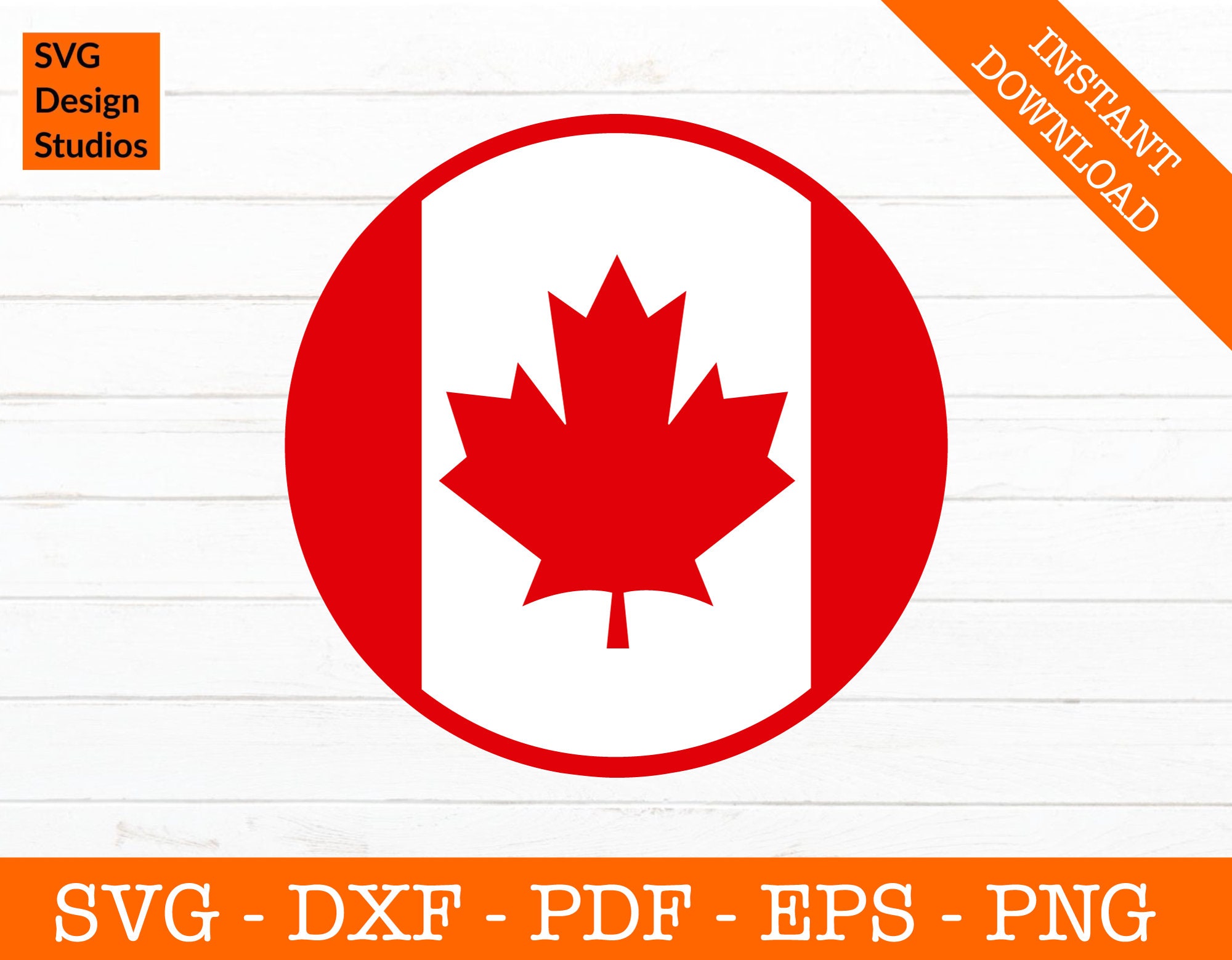 Canada Svg Round Canadian National Flag Clipart Svg Cut - Etsy